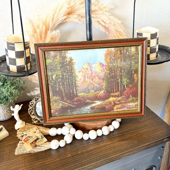 Vintage | Art | 965 Robert Wood Lithograph In Original Frame | Poshmark